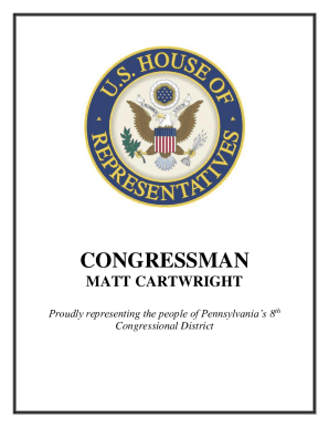 Fillable Online cartwright house CONGRESSMAN - Matt Cartwright Fax ...