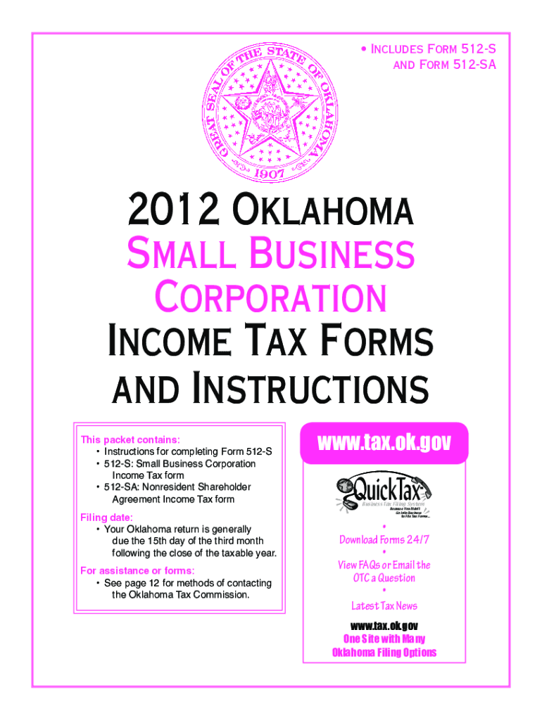 Fillable Online 2021 Form 512 Oklahoma Corporation Income and Franchise ...