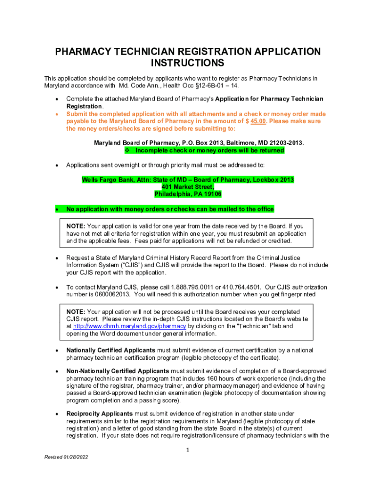 Fillable Online TechnicianInitialApplication rev 01282022 Fax Email ...