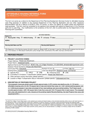 Fillable Online planning.lacity.orgAdoptedREFERRALFORMReferral Form - Department of City ...
