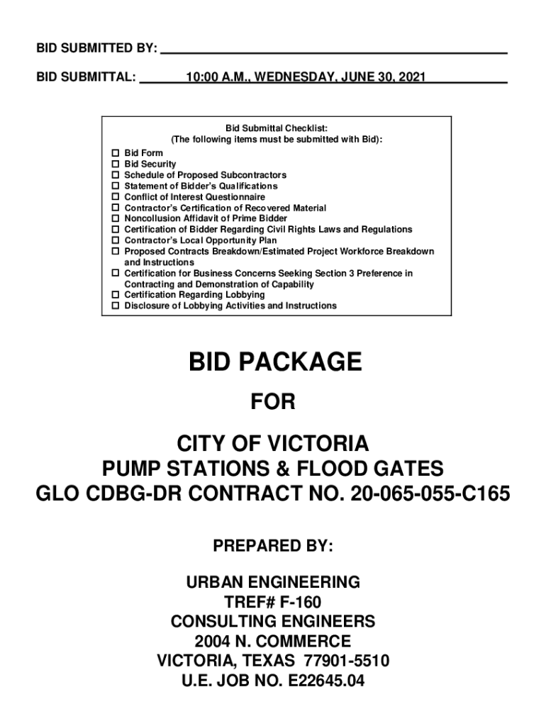 Fillable Online www.lawinsider.comclausebid-submittal-check-listBid ...