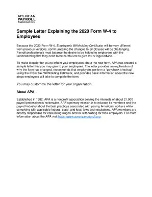 Fillable Online Form W-4 Letter Fax Email Print - pdfFiller