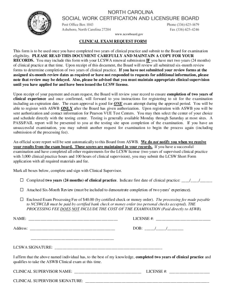 Fillable Online Forms and Applications - NC DHHSNational Clinical ...