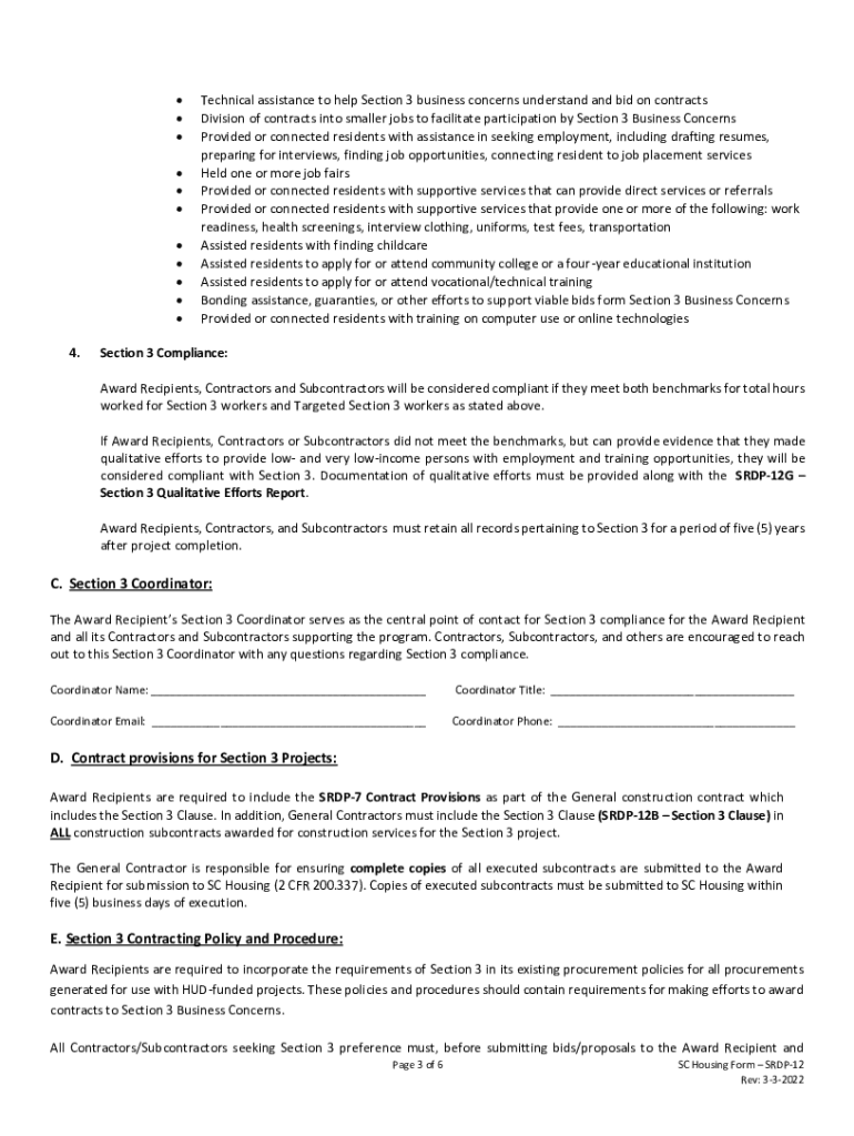 Fillable Online www.hud.govsitesdocumentsSECTION 3 OVERVIEW - HUD.gov ...