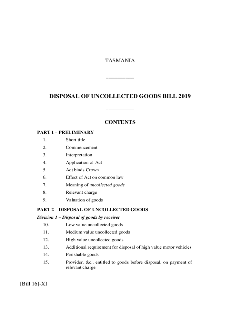 Fillable Online www.parliament.tas.gov.aubillsBills2019Fact Sheet ...