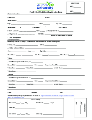 Fillable Online elpaso.ttuhsc.eduelpasooppFACULTY/STAFF VEHICLE REGISTRATION FORM Fax Email ...