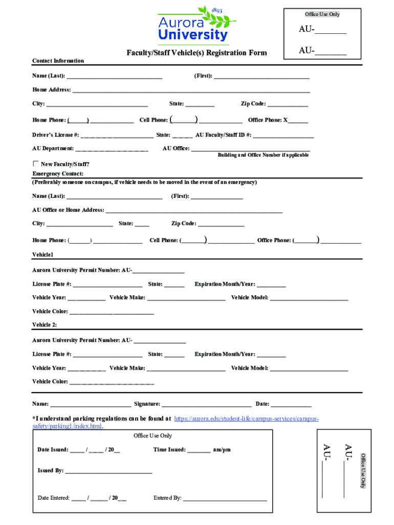 Fillable Online elpaso.ttuhsc.eduelpasooppFACULTY/STAFF VEHICLE REGISTRATION FORM Fax Email ...