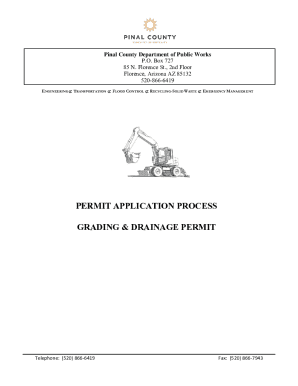 Fillable Online PERMIT APPLICATION PROCESS GRADING & DRAINAGE PERMIT ...