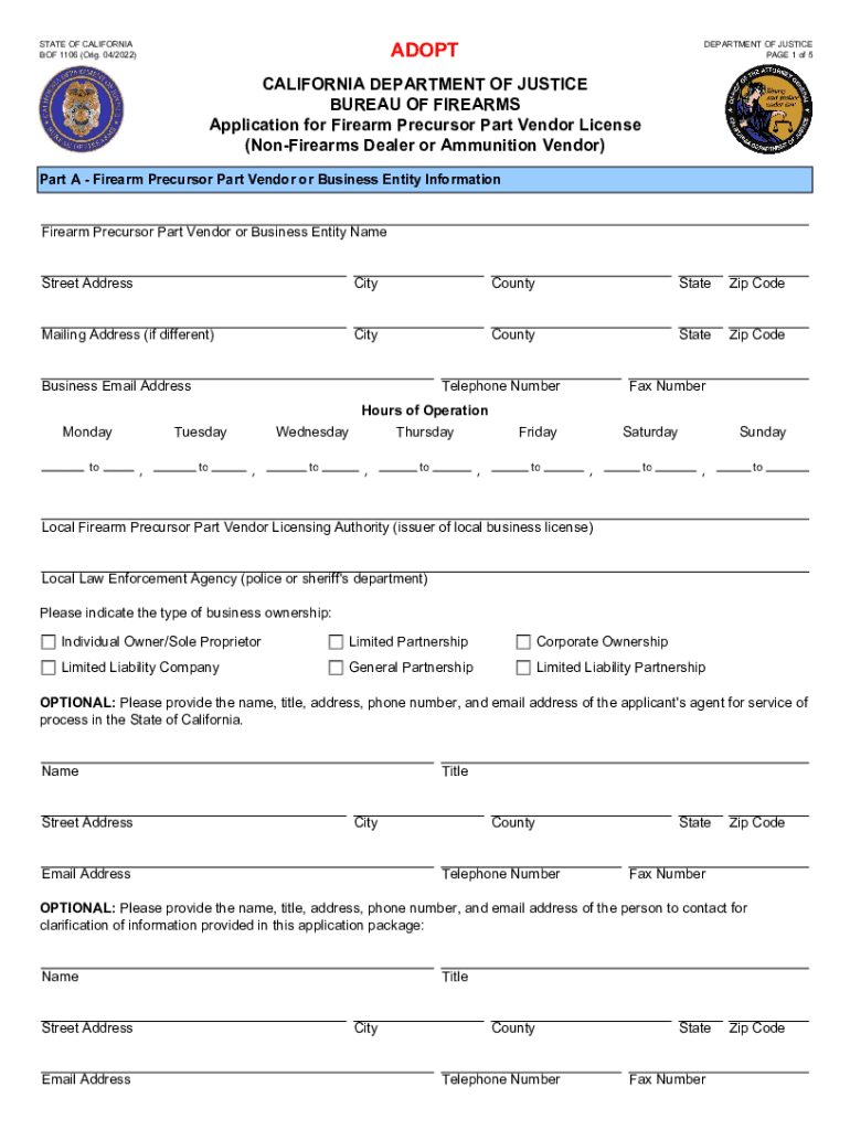 Fillable Online oag ca Firearms - Honolulu Police Department Fax Email Print - pdfFiller