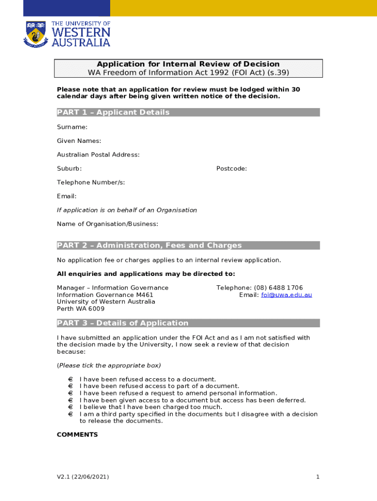 FOI-Application-for-Internal-Review-of-Decision - IG Doc Template ...