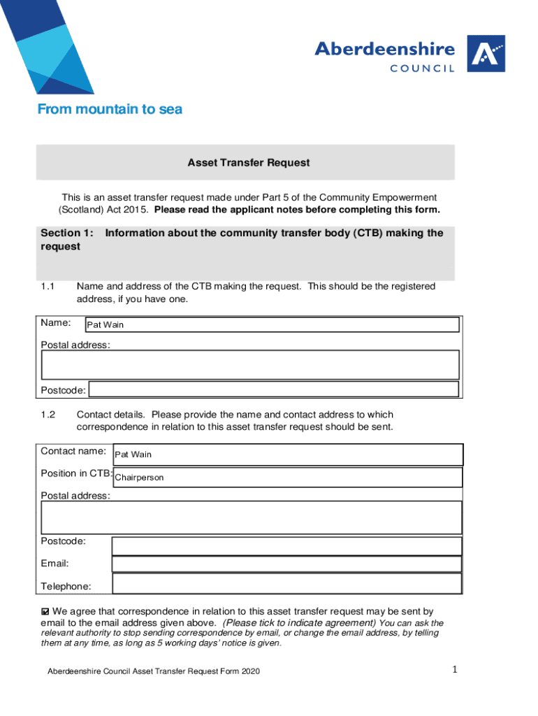 Fillable Online Fillable Online Asset Transfer Request (ATR) Form Private Sector ... Fax Email ...