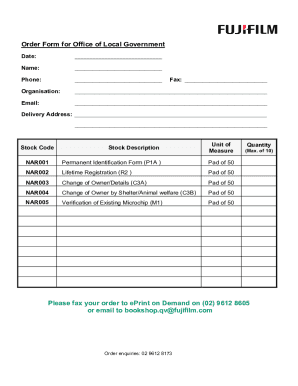 Fillable Online OLG Order Form Fax Email Print - pdfFiller