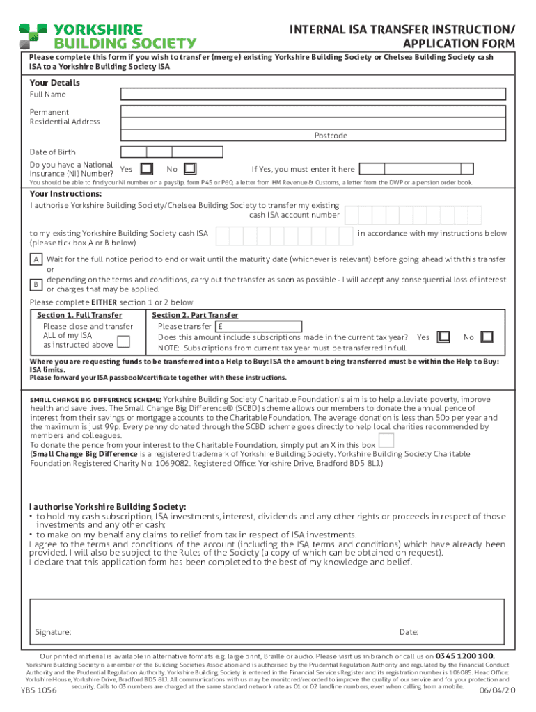 Fillable Online Transfer an ISA if you're an ISA manager - GOV.UKISA ...