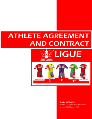 Fillable Online ATHLETE AGREEMENT AND CONTRACT Fax Email Print - pdfFiller