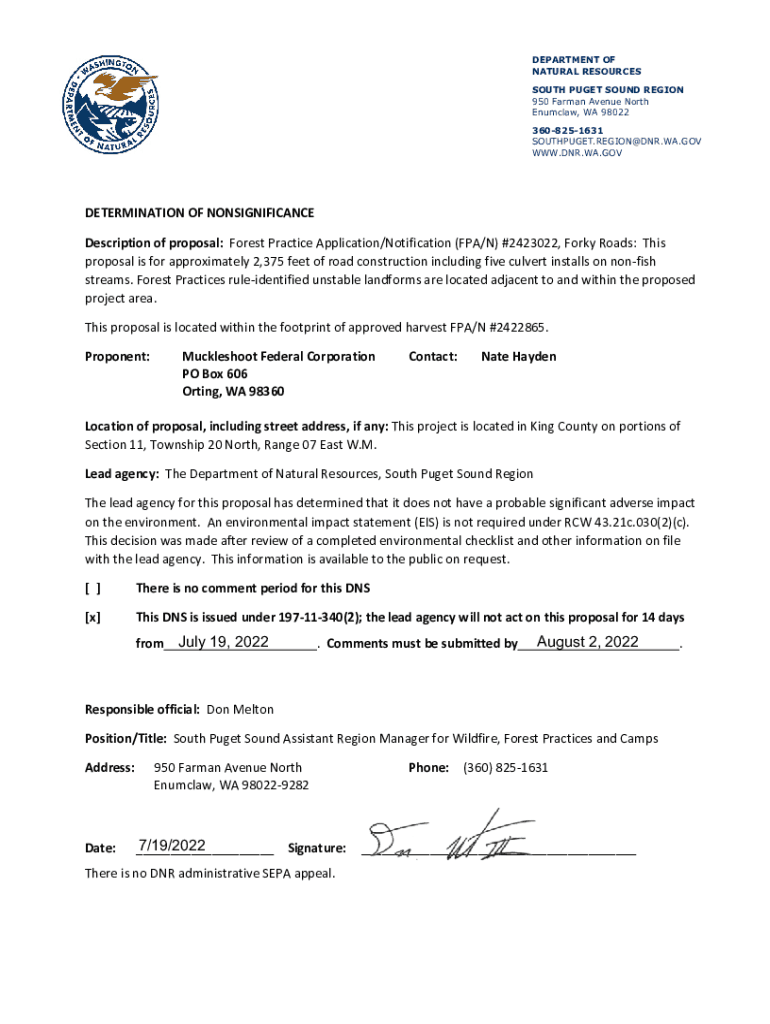 Fillable Online DNR Regions and Districts - WA Fax Email Print - pdfFiller