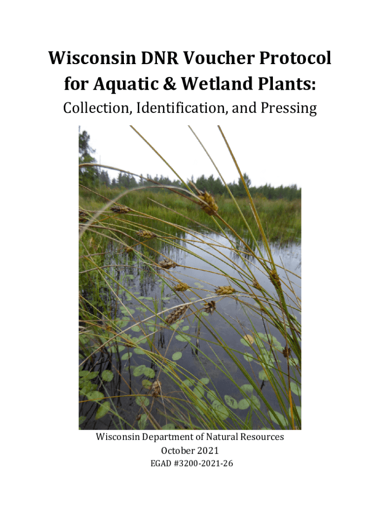 Fillable Online dnr wi Wisconsin DNR Voucher Protocol for Aquatic ...
