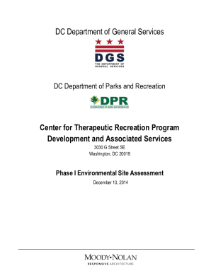 Fillable Online dgs dc dprDPR (Park and Recreation Center Projects ...