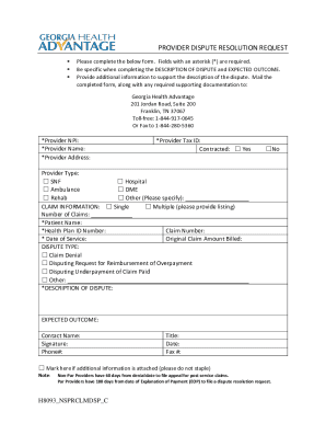 Fillable Online azprioritycare.comwp-contentuploadsProvider Dispute ...
