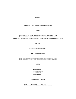 Fillable Online production sharing agreement for petroleum exploration ...