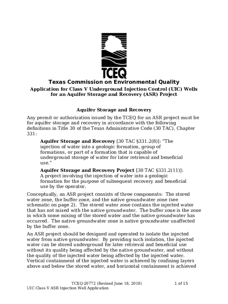 Application for Class V Underground Injection Control (UIC) Wells for ...
