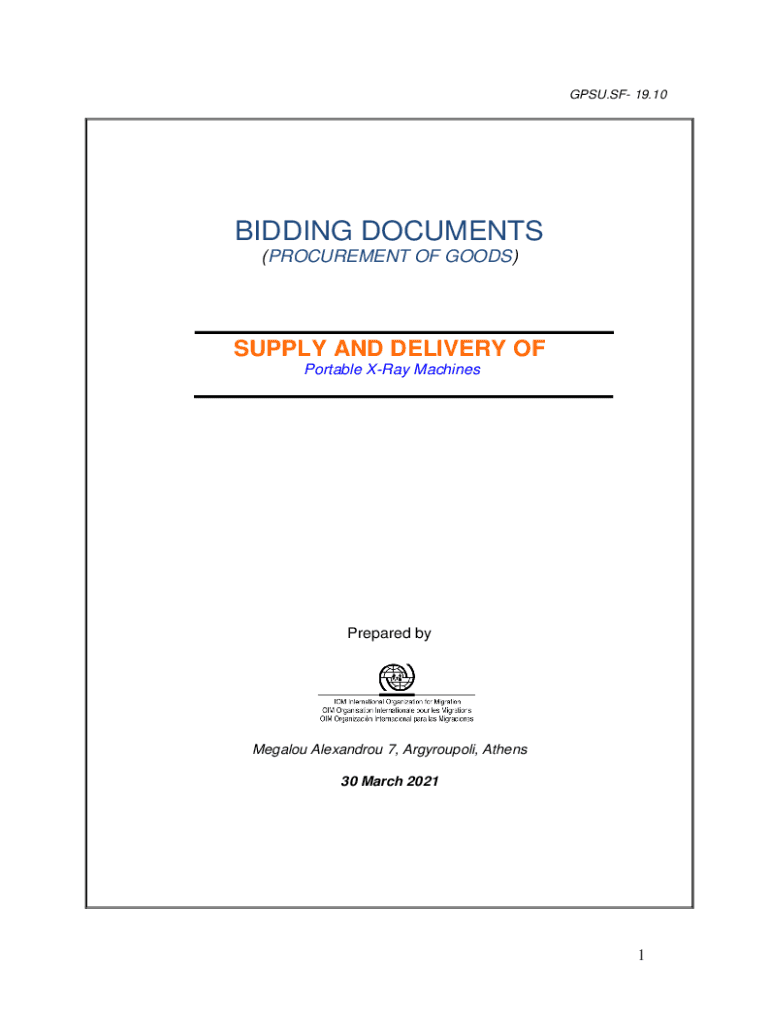 Fillable Online Bid Bulletin No 1 - International Organization for Migration Fax Email Print ...