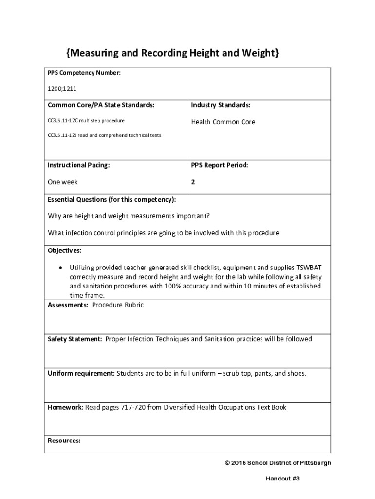 Fillable Online prezi.commeasuringrecording-height-and-weightMeasuring ...