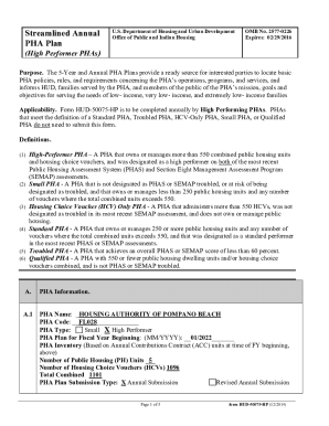 Fillable Online Annual Plan 2022 -HUD Form 50075-HP Fax Email Print ...