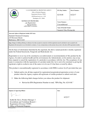 Fillable Online US EPA, Pesticide Product Label, SUMMIT ULTRA PERMACIDE ...
