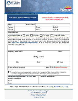Fillable Online Landlord Authorization Form Fax Email Print - pdfFiller