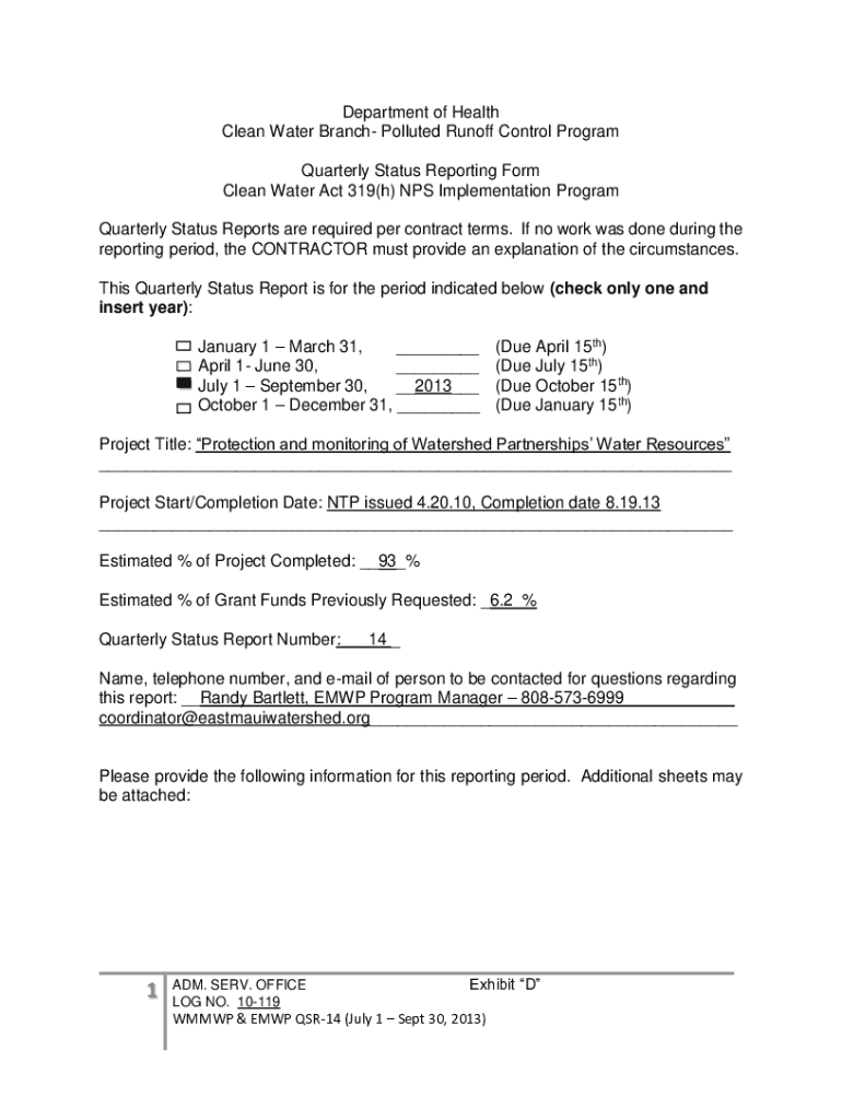Fillable Online eha-cloud doh hawaii Department of Health Clean Water ...