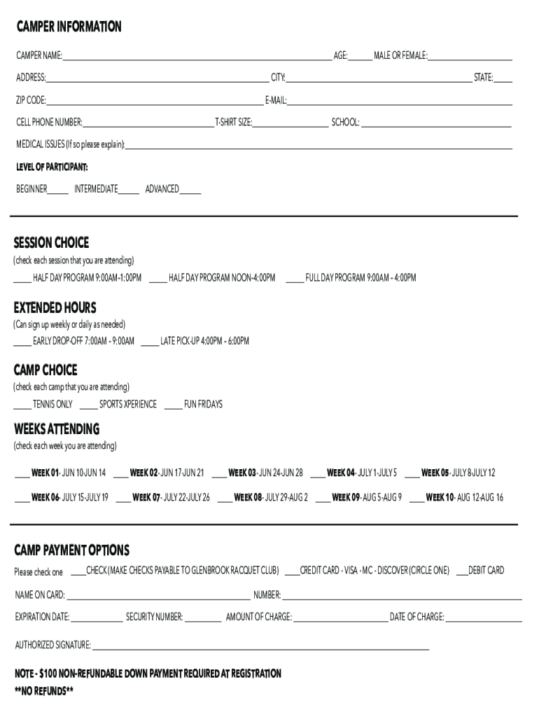 Fillable Online Sports-Xperience-Form Fax Email Print - pdfFiller