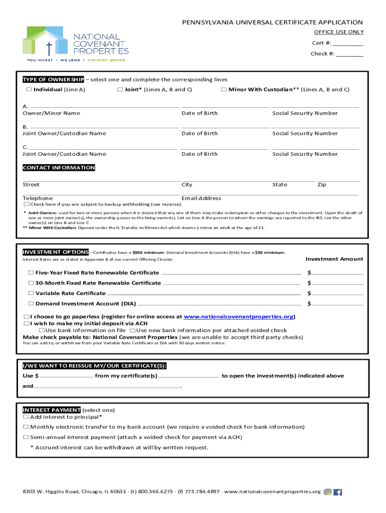 Fillable Online Universal Title Application Form - Fill Out and Sign ...