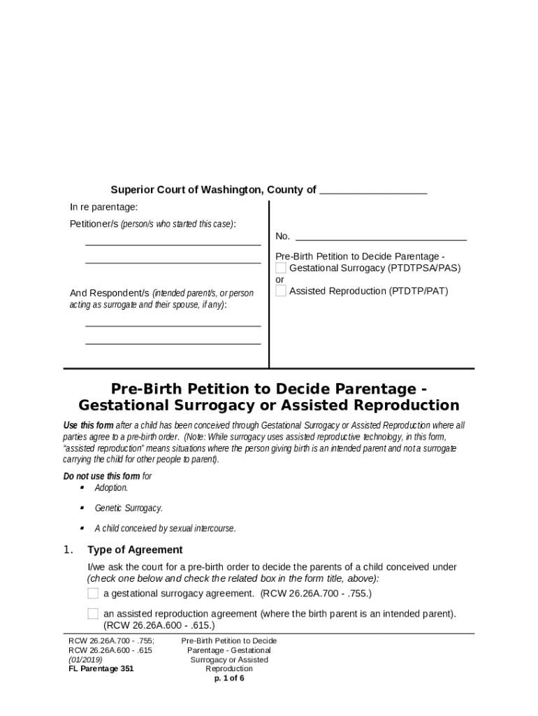 FL Parentage354 "Final Pre-birth Parentage Order - Gestational ... Doc ...