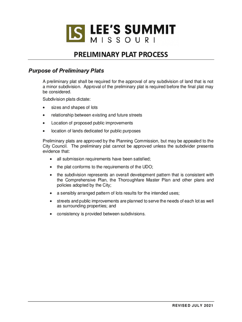 Fillable Online Preliminary Plats - City of ChampaignPreliminary plat ...