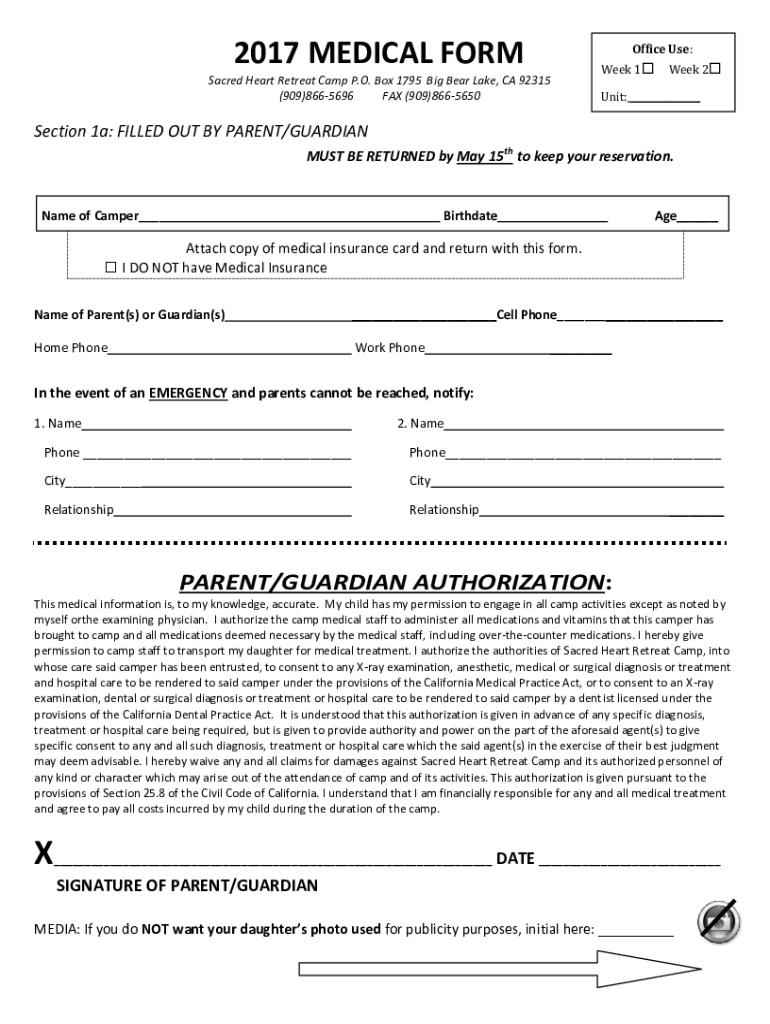 Fillable Online MEDICAL FORM Fax Email Print - pdfFiller