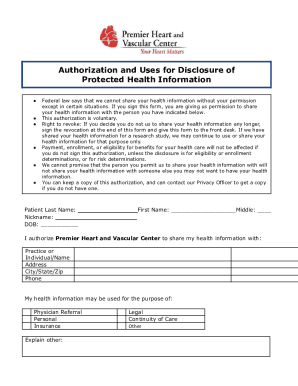 Fillable Online Authorization Requirements for the Disclosure of ...