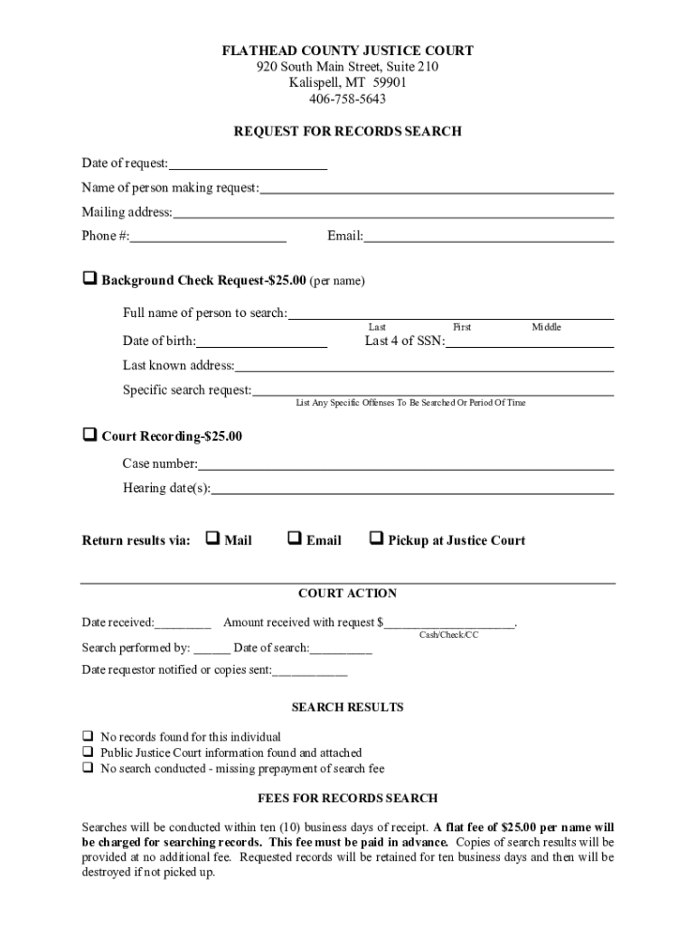 Fillable Online flathead mt Flathead County Clerk and RecorderFlathead County Clerk and ...