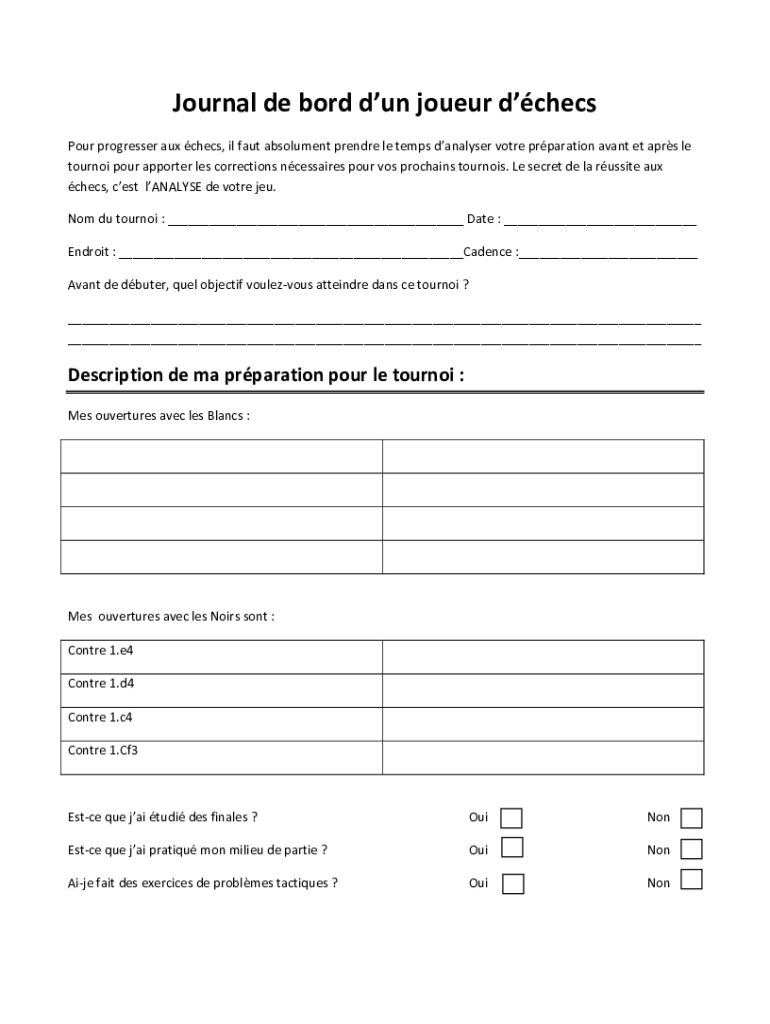 Fillable Online Tactiques et stratgies aux checs - Tout savoir sur le ...