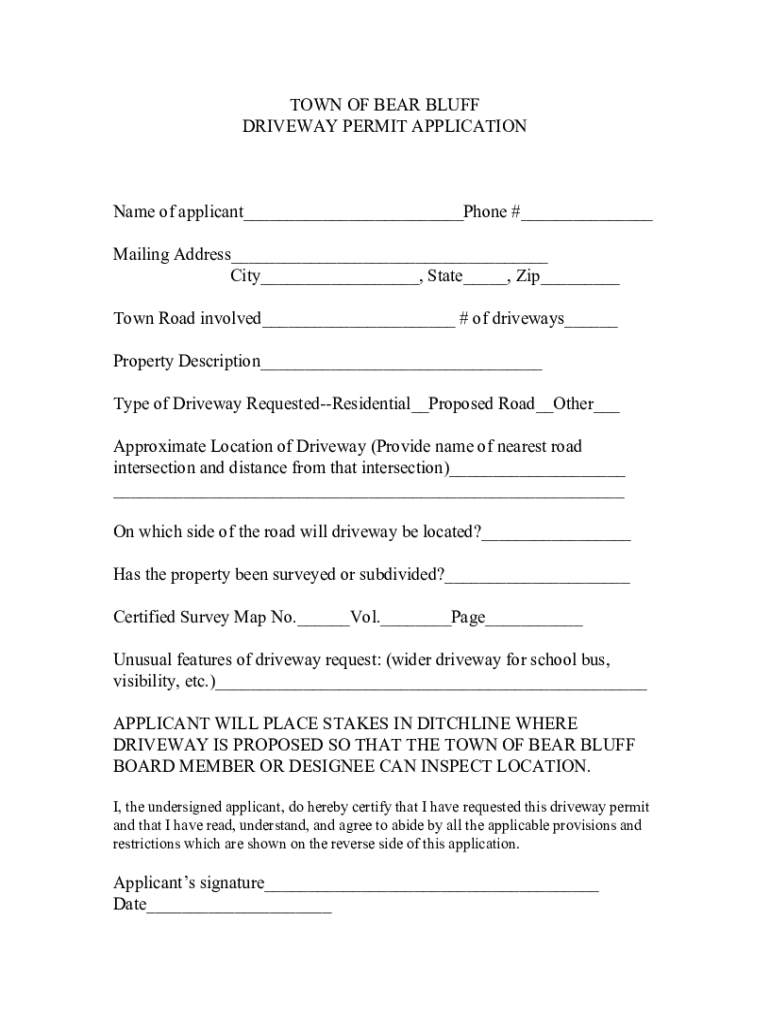 Fillable Online Access Management Manual: Driveway Permits, Design ...