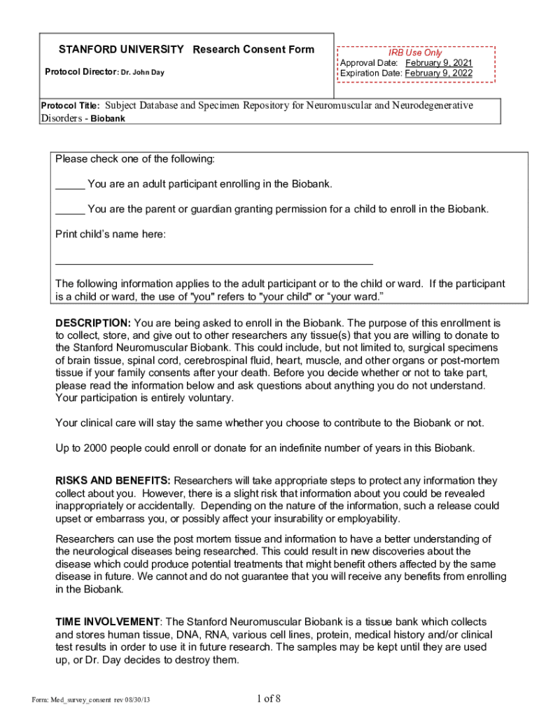 Fillable Online med stanford www.med.stanford.edu content damSTANFORD UNIVERSITY Research ...