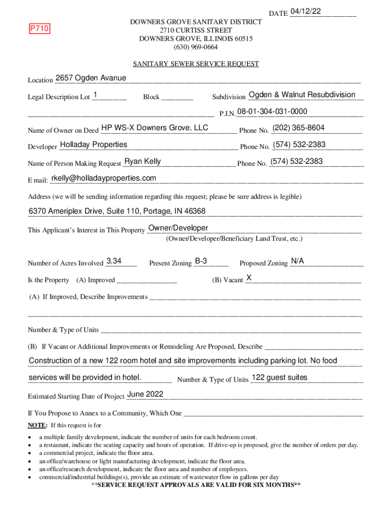 Fillable Online BOARD OF LOCAL IMPROVEMENTS DOWNERS GROVE SANITARY DISTRICT ... - dgsd.org Fax ...