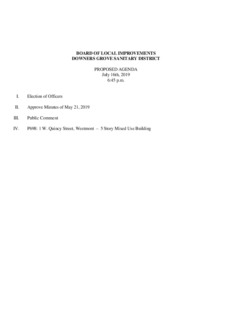 Fillable Online Downers Grove Sanitary District - Wastewater Treatment Center Fax Email Print ...