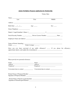 Fillable Online Junior Firefighter Program - orangevfd.org Fax Email Print - pdfFiller