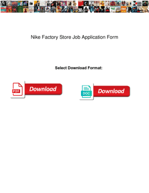 Fillable Online Nike Factory Store Job Application Form. Nike Factory ...