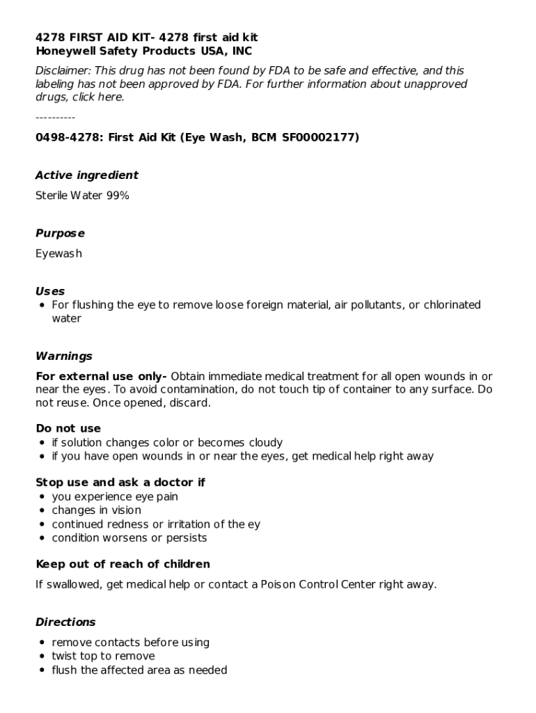 Fillable Online ndclist.compill-identifier4278-first-aid-kitPill ...