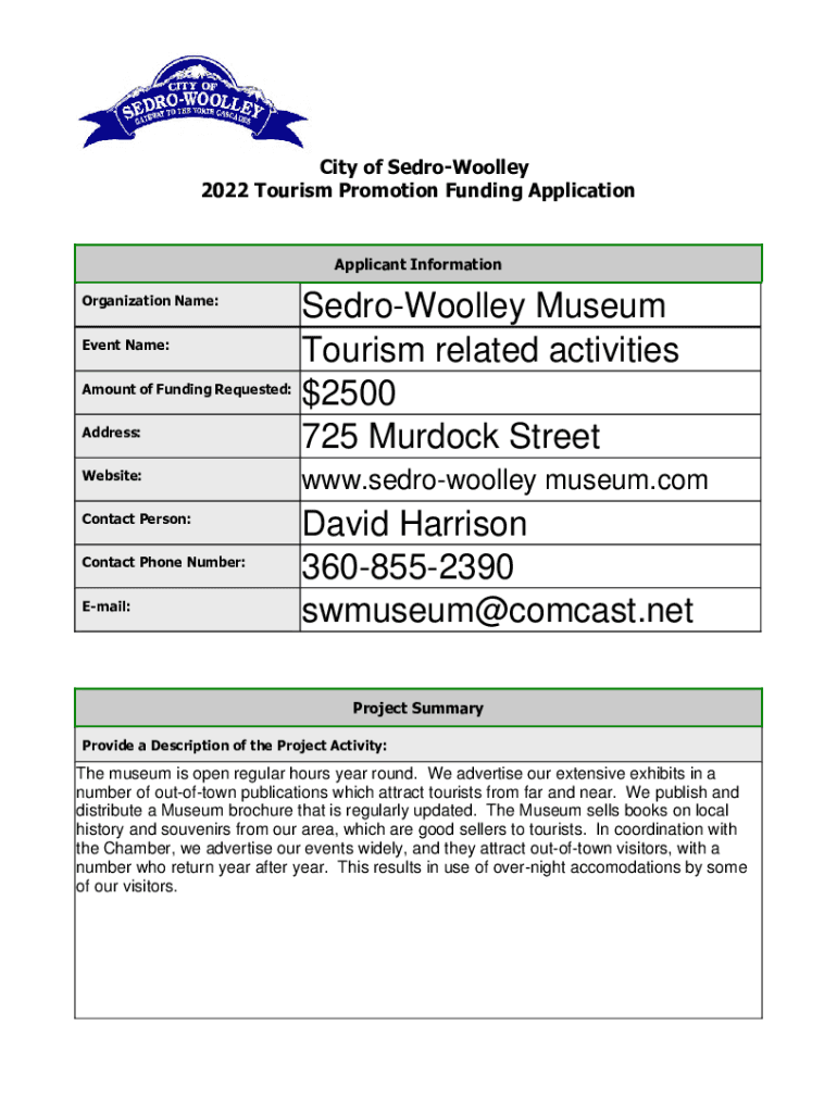 Fillable Online cms8.revize.comrevizerichmondTourism Promotion and Development Funding Request ...