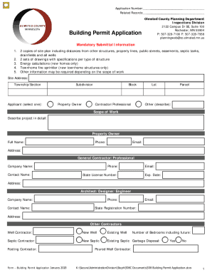 Fillable Online Olmsted County Building Permit Application. Olmsted County Building Permit ...