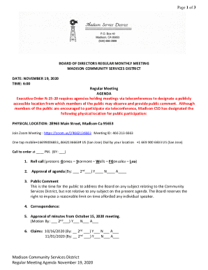 Fillable Online 6 Sample Meeting Agenda Examples +Free Templates6 ...