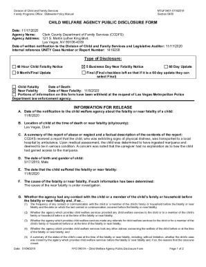Fillable Online November 8, 2020 CHILD WELFARE AGENCY PUBLIC DISCLOSURE ...
