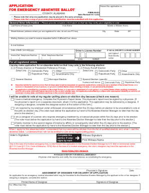 Fillable Online www.fill.ioFORM-AV-E1-APPLICATION-FOR-EMERGENCYFillable ...